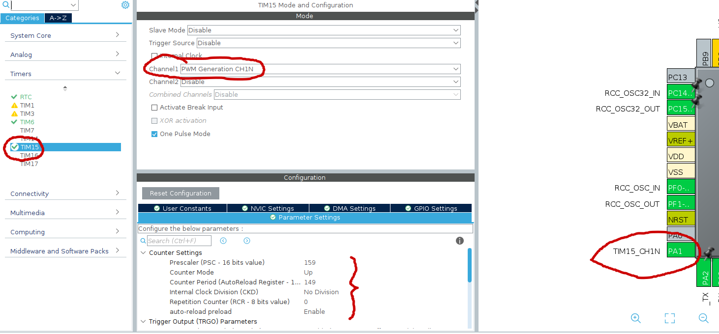 STM32CubeIDE doesn't generate code for timer15 for... - STMicroelectronics Community